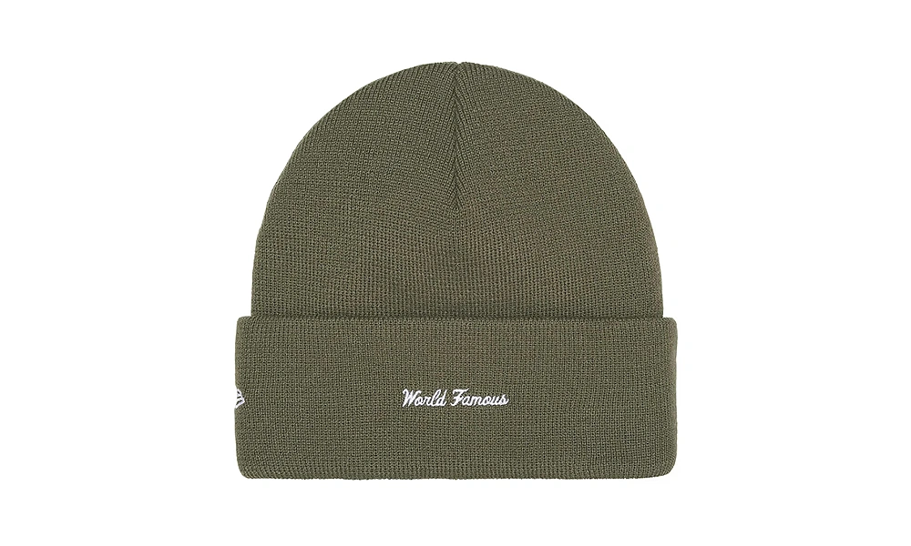 Supreme New Era Box Logo Beanie Light Olive (FW25) - Sample Store